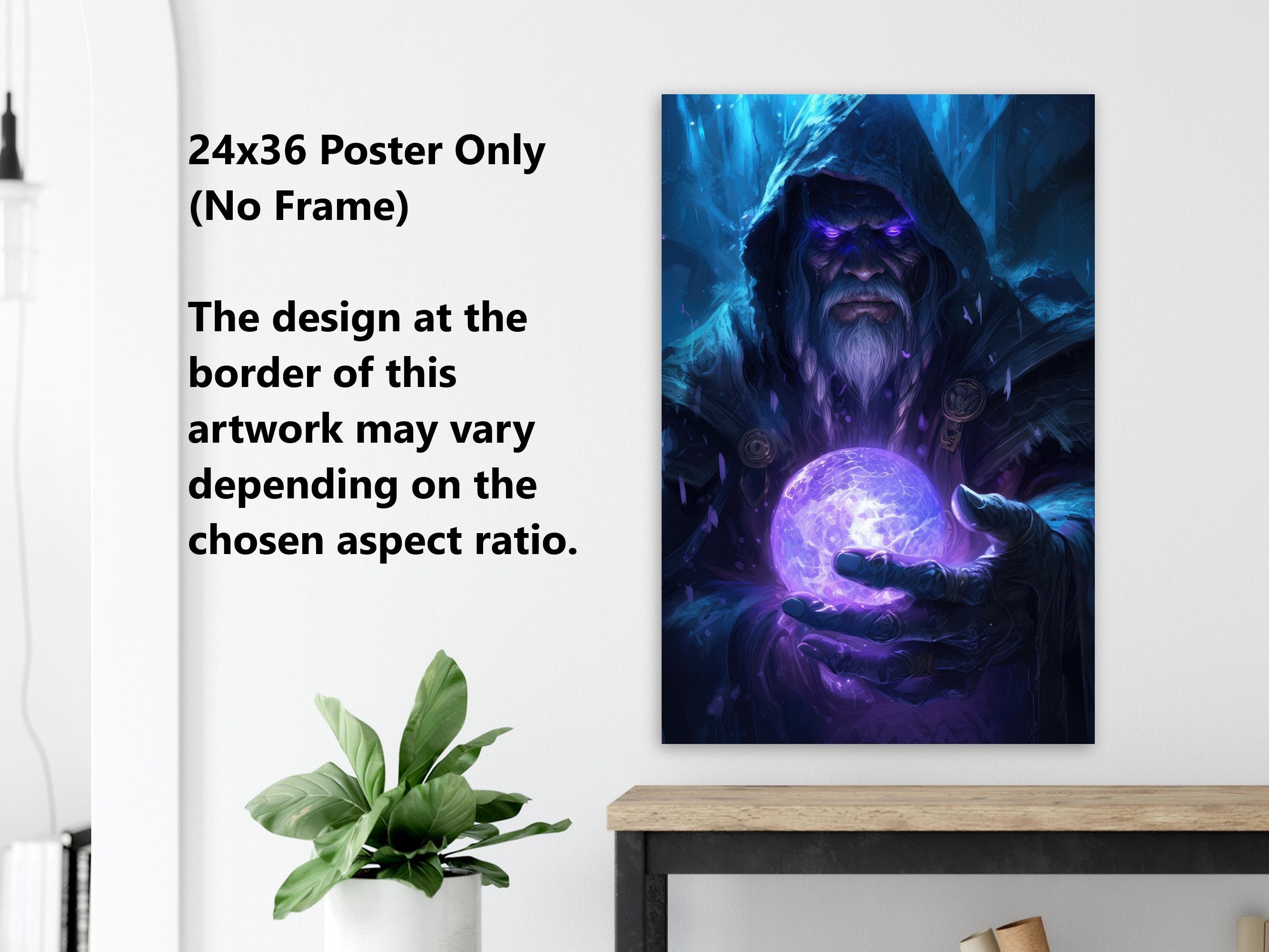Magician Wall Art - Warlock Poster - Mage Spellcaster Fantasy Art Print ...