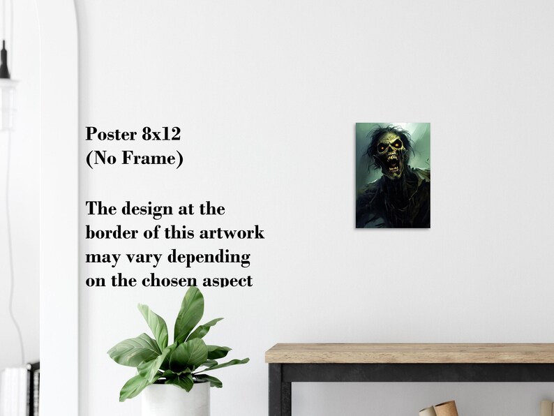 Zombie Wall Art Undead Zombie Poster Halloween Fantasy Wall Decoration ...