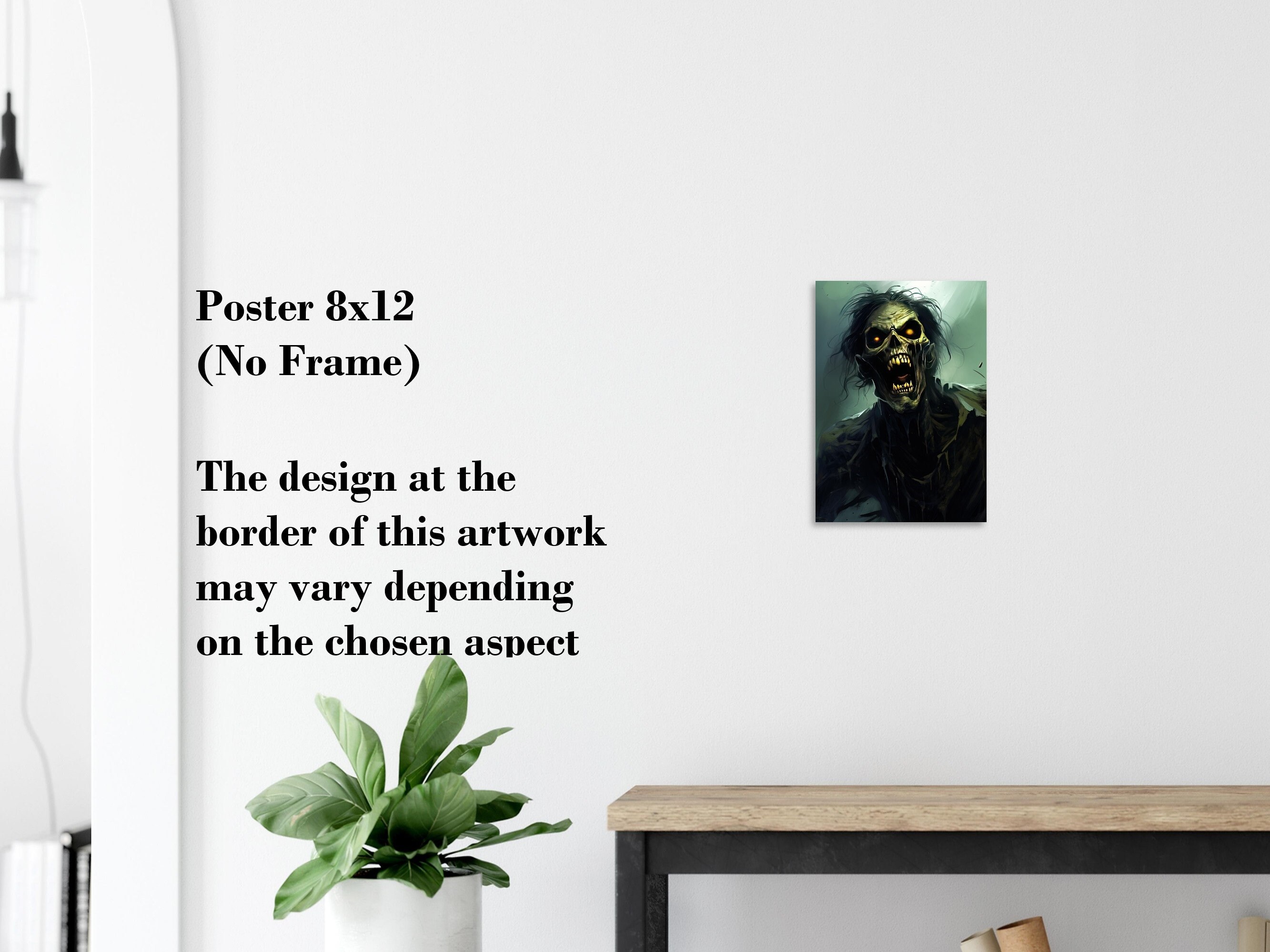 Zombie Wall Art - Undead Zombie Poster - Halloween Fantasy Wall ...
