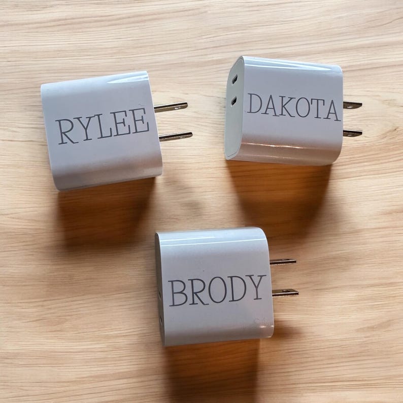 Personalized Laser Engraved USB Charging Block, Custom Phone Charger - Etsy