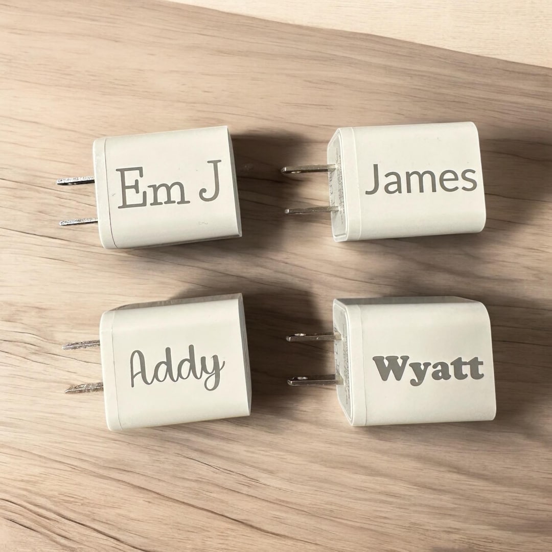 Personalized Laser Engraved USB Charging Block, Custom Phone Charger - Etsy