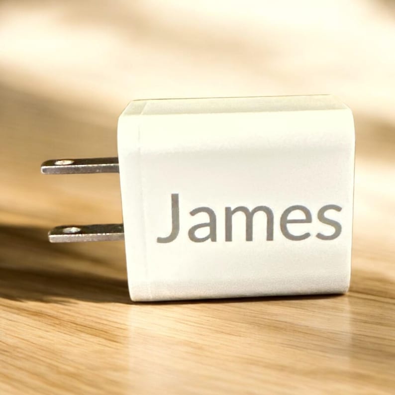 Personalized Laser Engraved USB Charging Block, Custom Phone Charger - Etsy