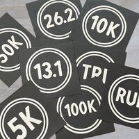 Half Marathon Runner 3” Round Vinyl Decal Sticker Cars Water Bottles ...