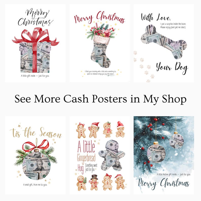 Christmas Money Holder Printable – Fun Cash Gift Download – Quick DIY ...