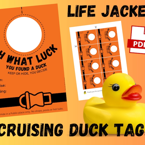 Yellow Rubber Duck Tags Cruising Ducks Rubber Duck Tag Cruising Duck ...