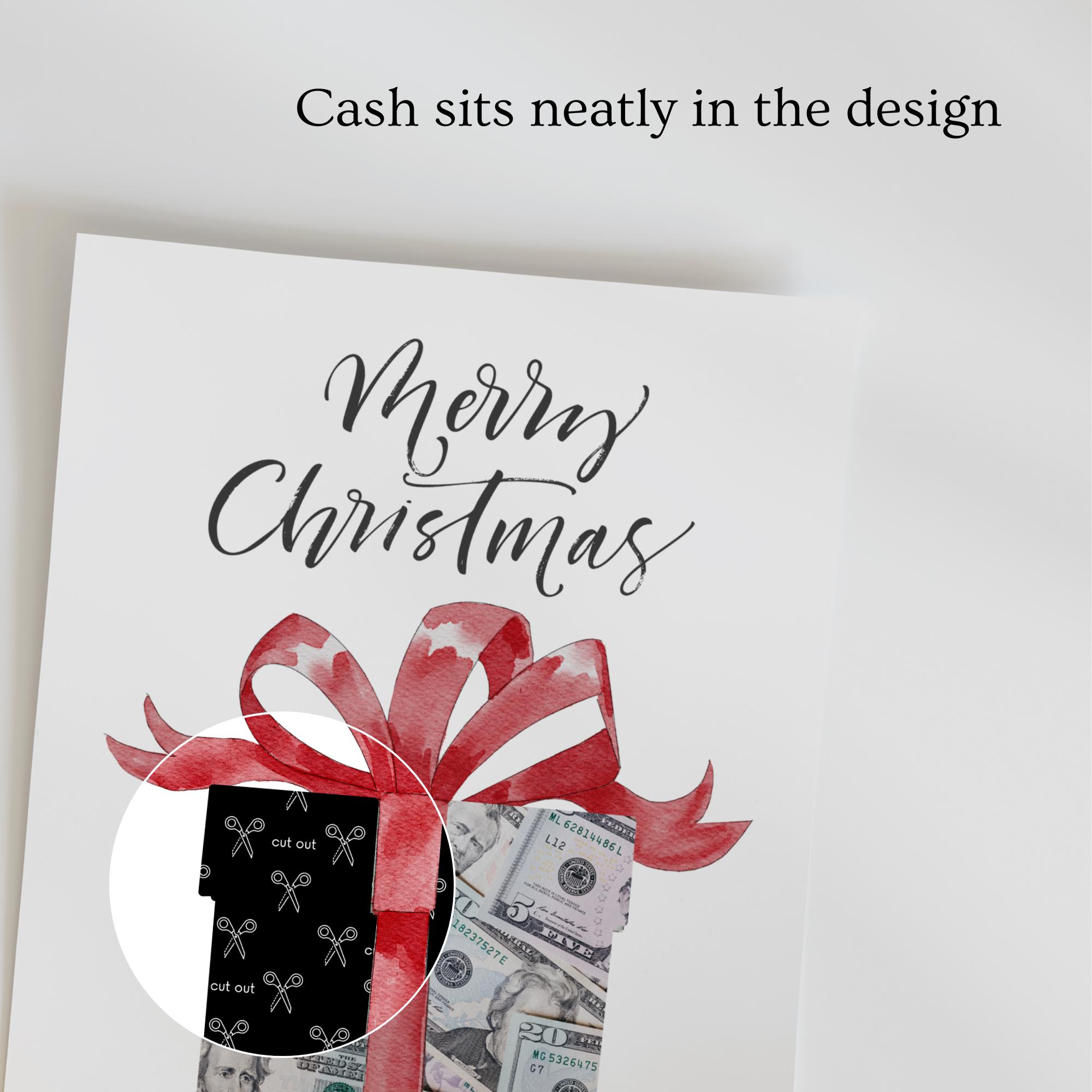 Printable Christmas Money Gift – Present Cutout Cash Poster – Easy Last ...