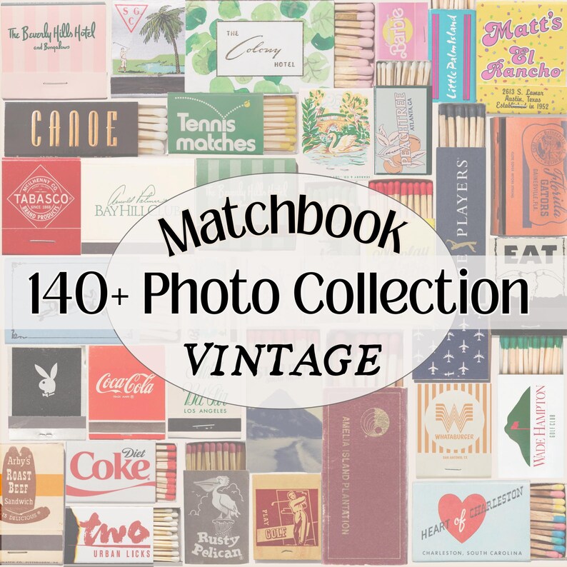 Vintage Matchbook Art, Custom Collection (digital Download) - Etsy