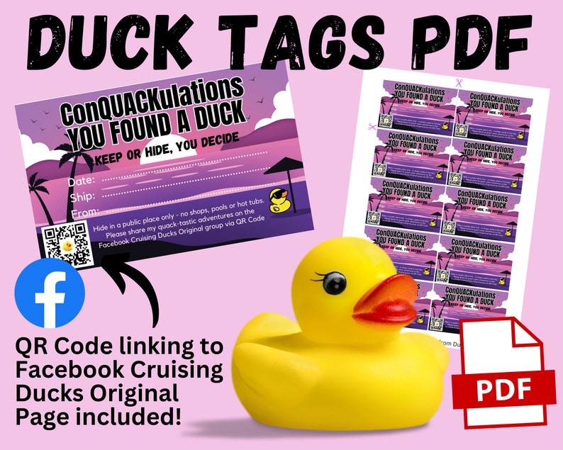 Cruise Duck Tag PDF | QR Code FB Cruising Ducks Og| Cruising Duck Tags ...