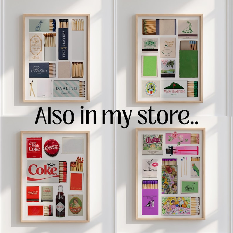 Personal Matchbook, Custom Matchbook Art, Trendy Wall Art, Custom ...