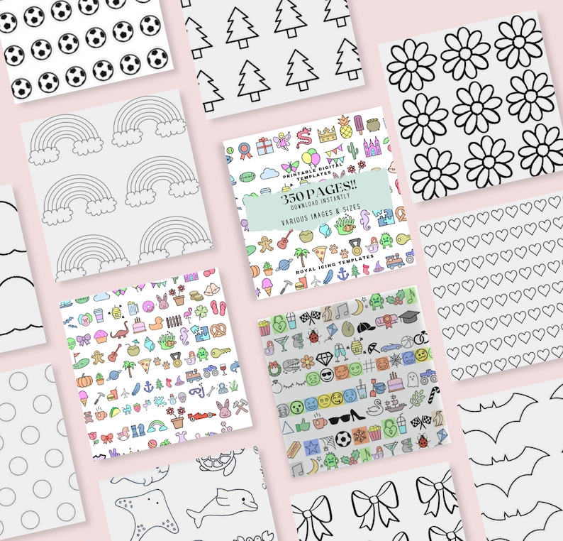 Royal Icing Transfer Template, Cookie Transfers for All Occasions ...