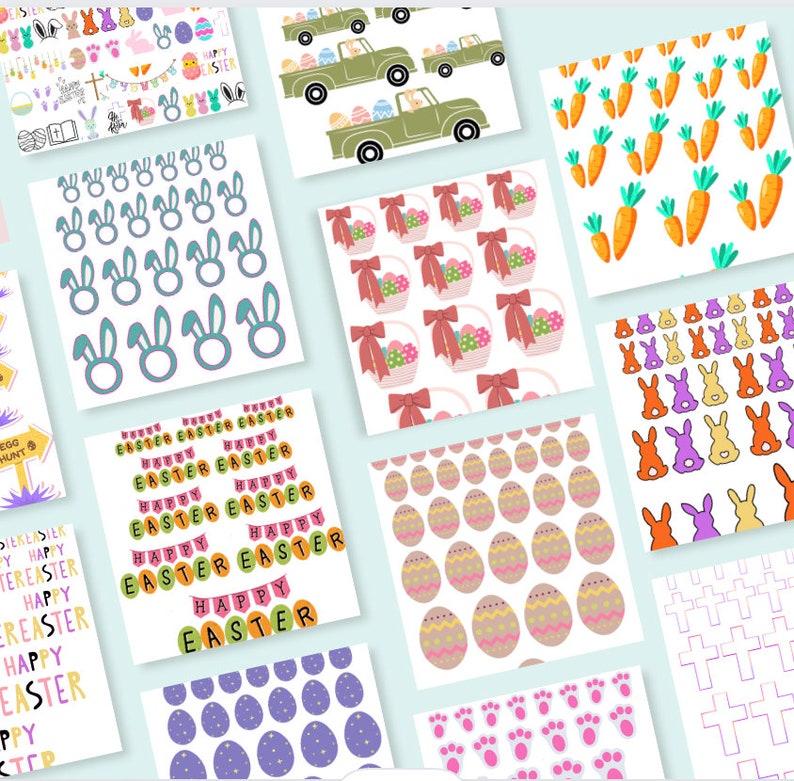 Easter Royal Icing Transfer Template, Cookie Transfers Easter, Cupcake ...