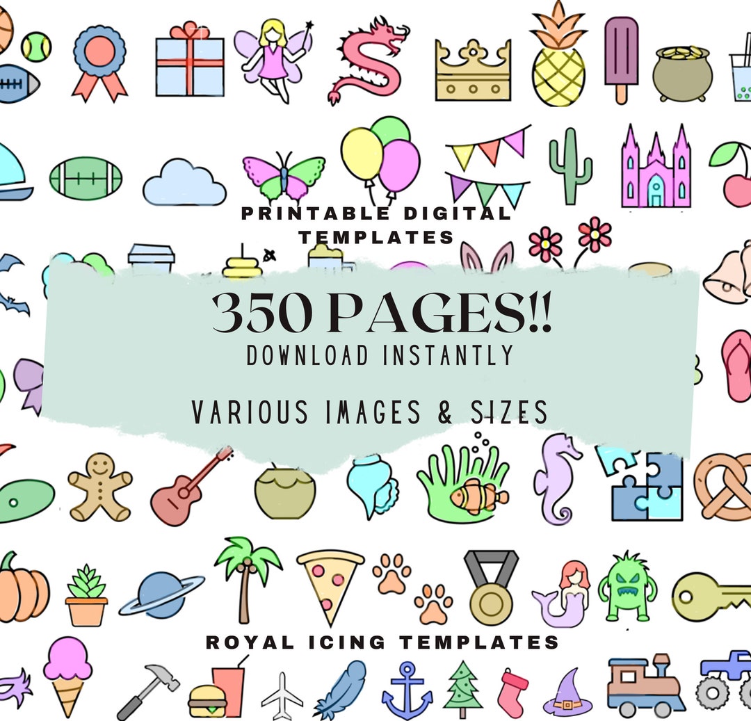 Royal Icing Transfer Template, Cookie Transfers for All Occasions ...