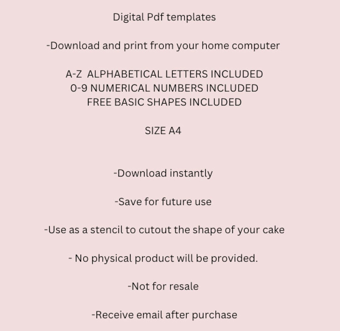 Number and Letter Cake Template Bundle, Digital Cake Template, Print ...