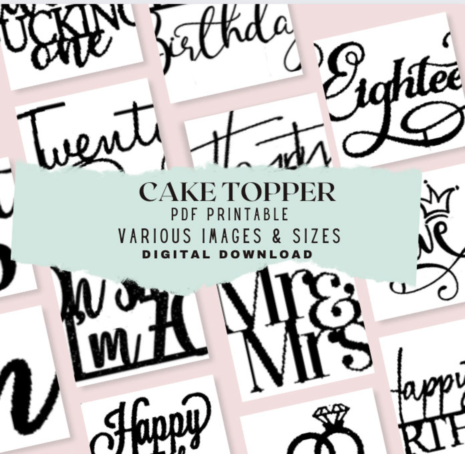 Cake Topper Transfers, Cupcake Topper, Cookie Transfer, Royal Icing ...