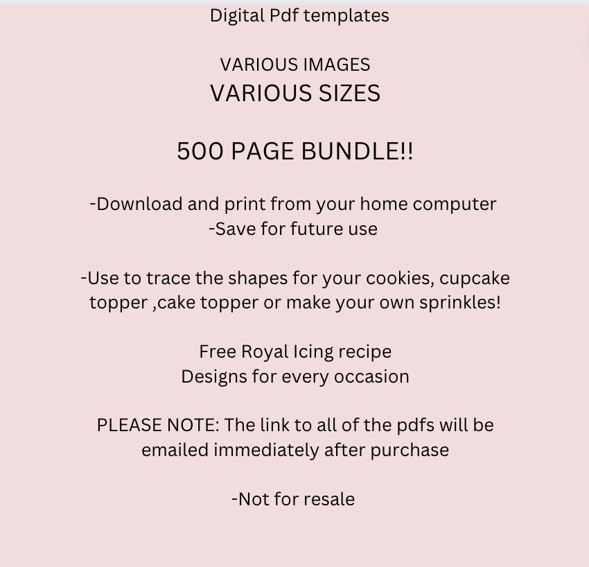 Royal Icing Transfer Template, Cookie Transfers for All Occasions ...