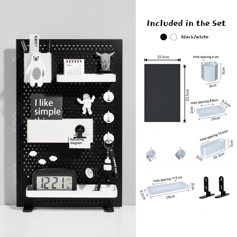 Metal Pegboard Bundle for Office Organization/desktop Decor - Etsy