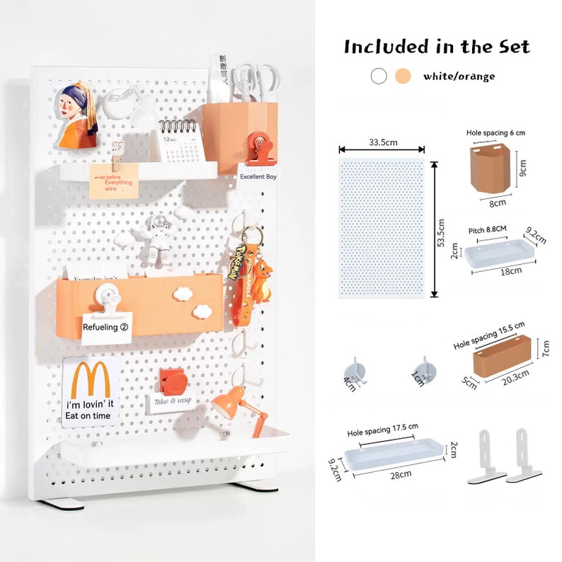 Metal Pegboard Bundle for Office Organization/desktop Decor - Etsy