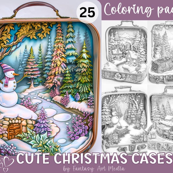 Suitcase Coloring Case - Etsy