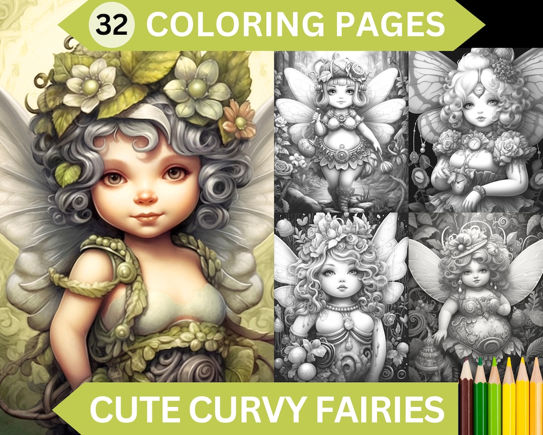 Cute Curvy Fairies - 32 Gorgeous Fairy Girls | Grayscale Diverse Body ...