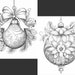Christmas Baubles Coloring Pages: 60 Grayscale Designs (printable PDF ...