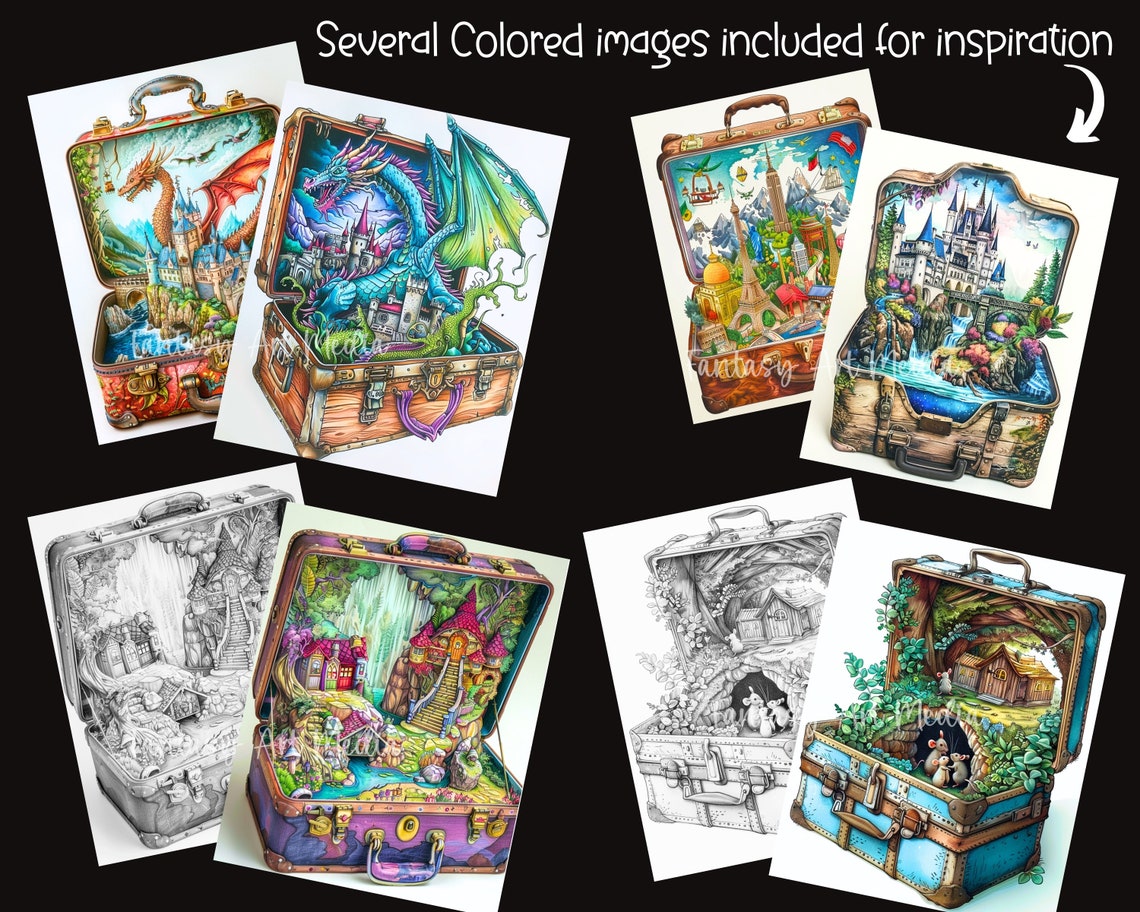 A Case of Adventure Coloring Pages | Printable Adult Magical Fairytale ...