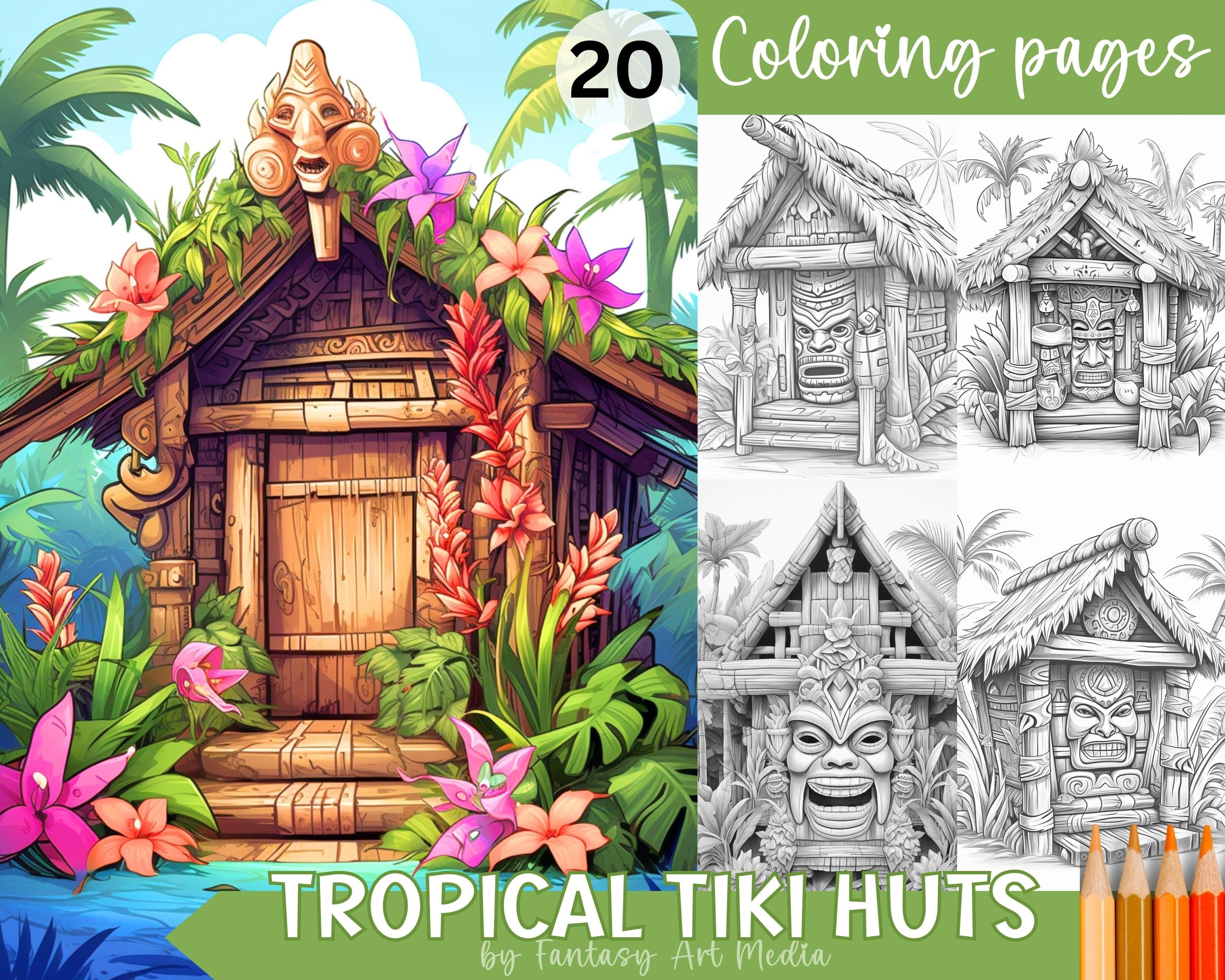 Tiki Man Coloring Page