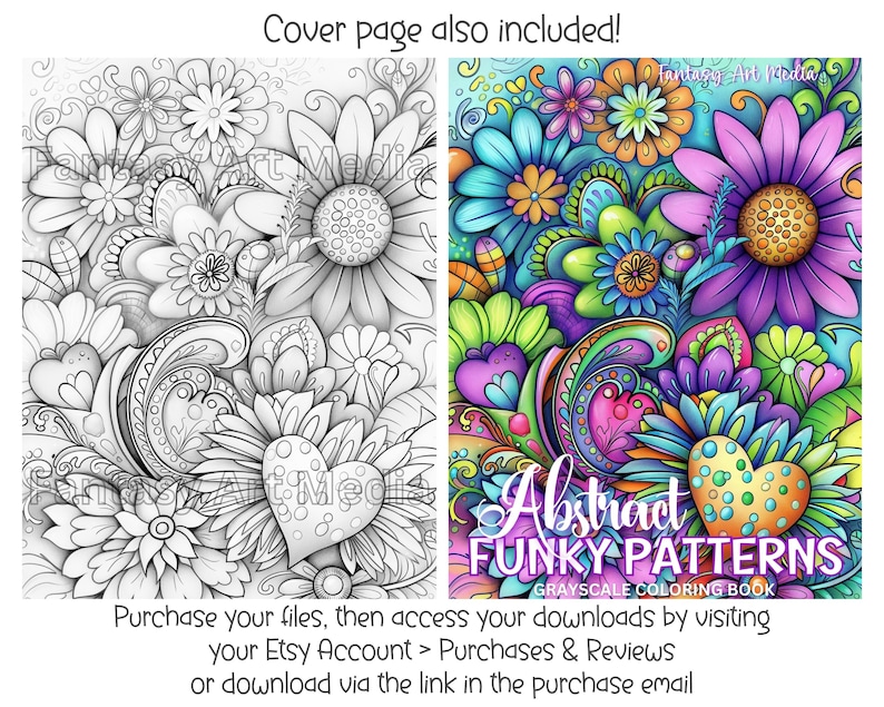 Abstract Funky Patterns Coloring Pages Whimsical Cute Quirky Flowers ...