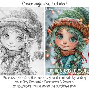 Little Christmas Elves Coloring Pages, Adult Fantasy Xmas Winter Gnomes ...
