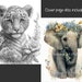 30 Baby Animals (on White) Grayscale Coloring Pages | Printable Adult ...