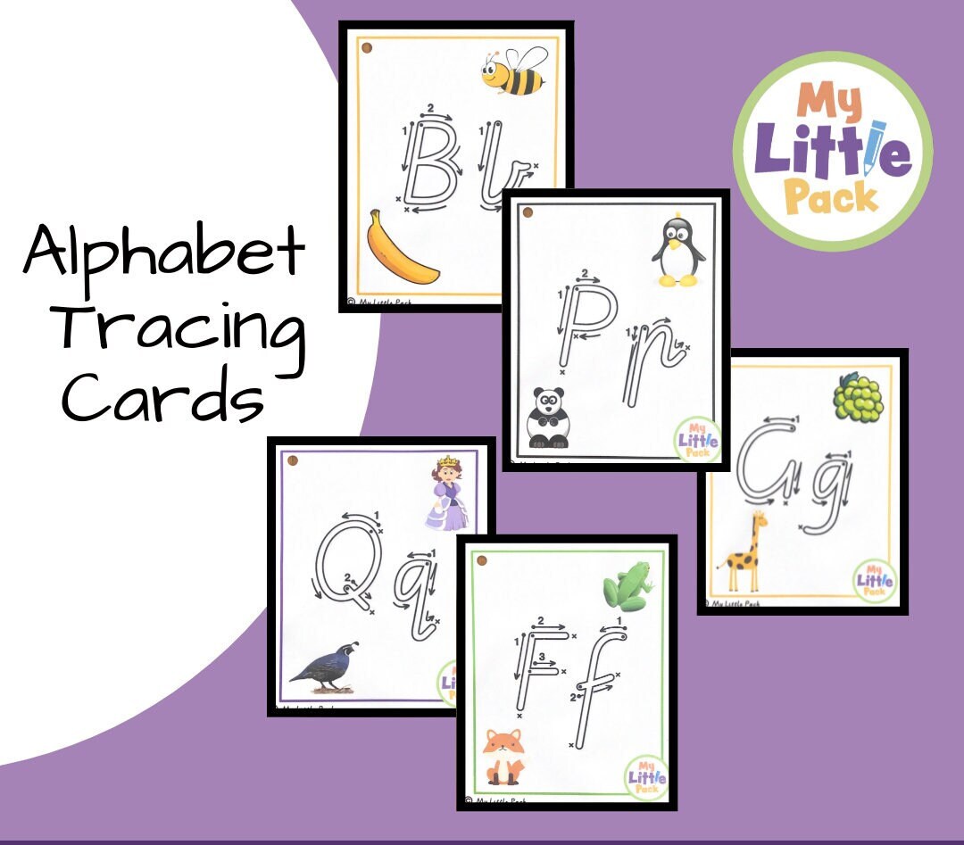 26 Alphabet Tracing Cards - Etsy