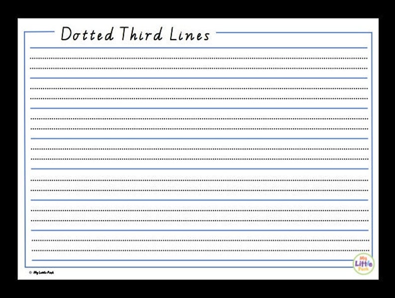 Dotted Third Lines - Blank Templates - Etsy
