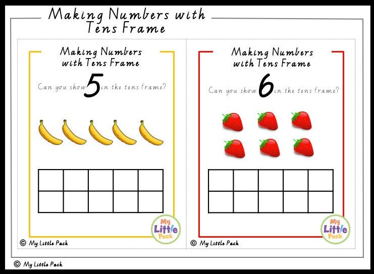 Making Numbers With Five and Ten Frames - Etsy