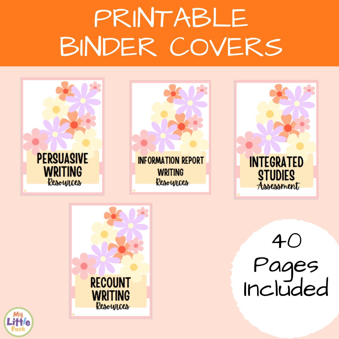 PRINTABLE I Beautifully Designed Teacher Binder Covers I Floral Theme I ...
