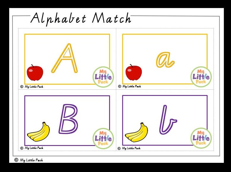Alphabet and Number Match Cards - Etsy