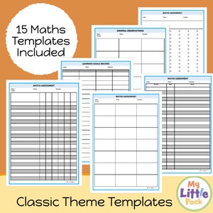 111 Teacher Assessment Record TEMPLATES - Classic Theme - Etsy