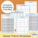 111 Teacher Assessment Record TEMPLATES Classic Theme - Etsy