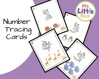 Number Tracing Flashcards for Kids, 0-20 Numbers Learn, Printable ...