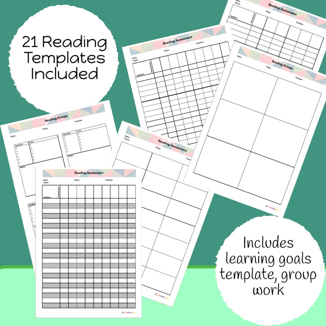111 Teacher Assessment Record TEMPLATES - Geometric Theme - Etsy