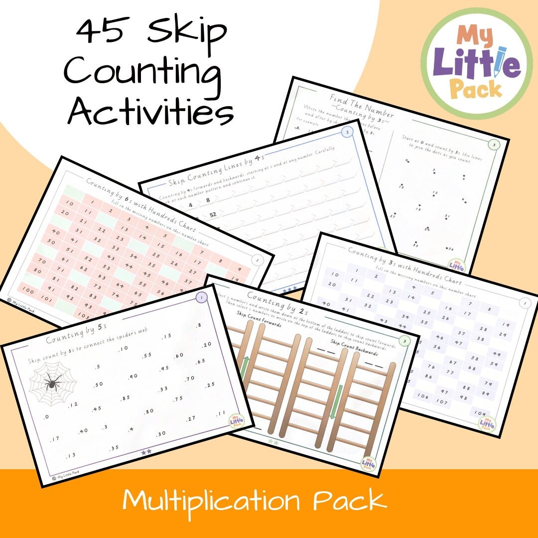 130 Skip Counting and Multiplication Activities Plus Times Tables ...