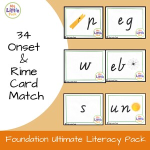 Rhyming Words Printable Activity - Onset & Rime Activities - Etsy