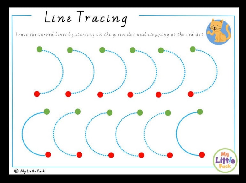 2D Shape and Line Tracing & Cutting and Colour Activities - Etsy