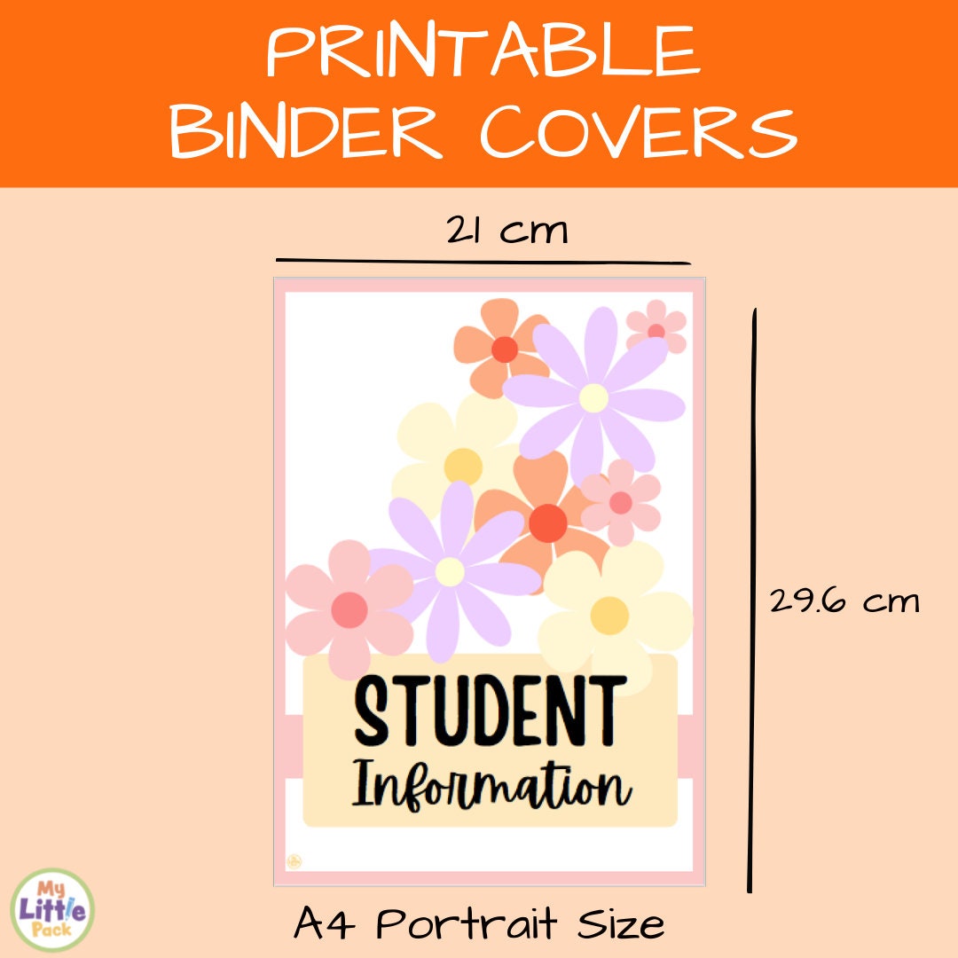 PRINTABLE I Beautifully Designed Teacher Binder Covers I Floral Theme I ...