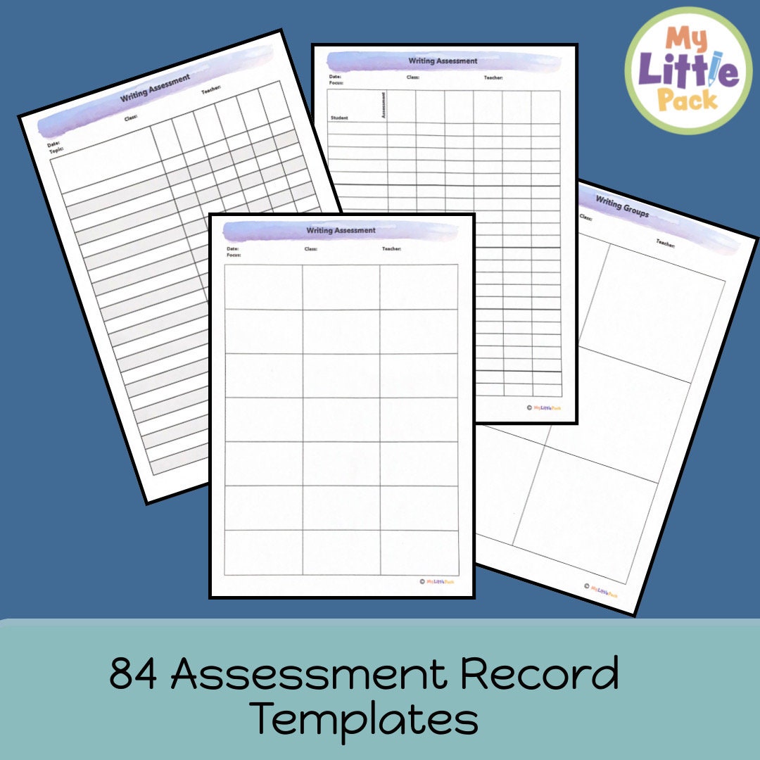 84 Teacher Assessment Record TEMPLATES - Watermark Theme - Etsy