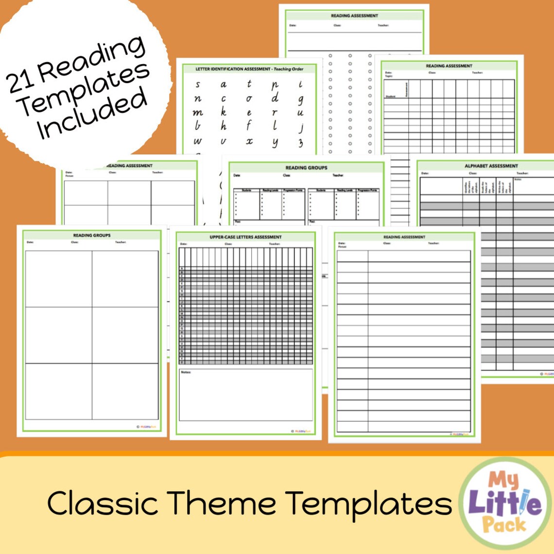 111 Teacher Assessment Record TEMPLATES - Classic Theme - Etsy