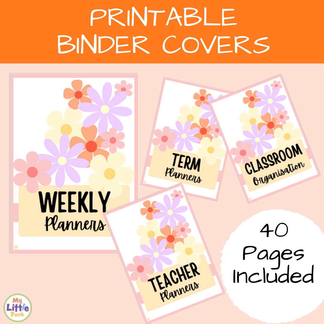 PRINTABLE I Beautifully Designed Teacher Binder Covers I Floral Theme I ...