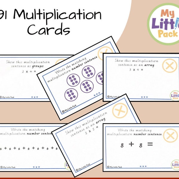 Multiplication and Division Cards - Etsy