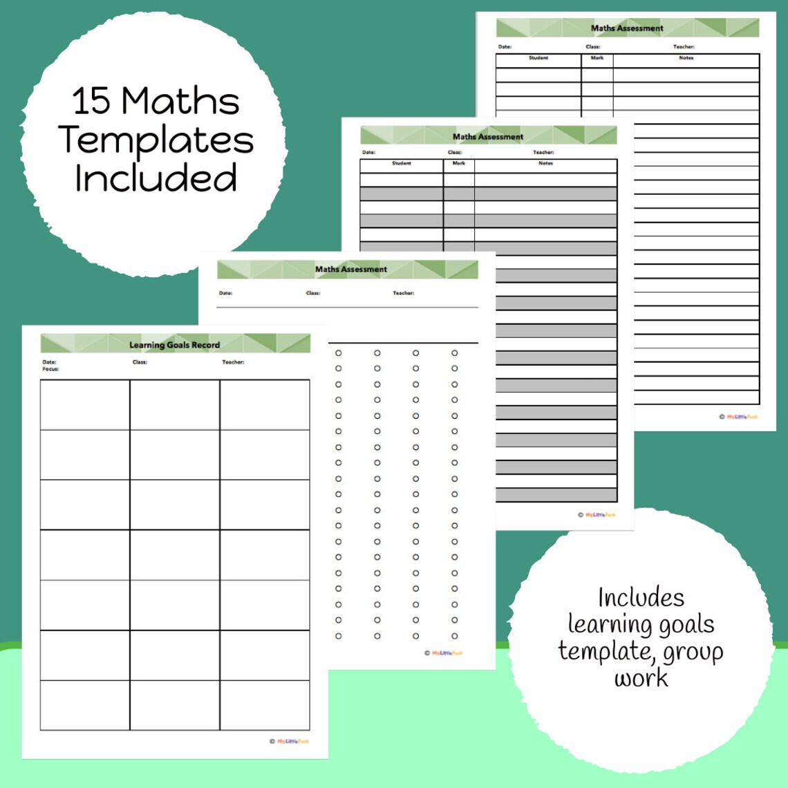 111 Teacher Assessment Record TEMPLATES - Geometric Theme - Etsy
