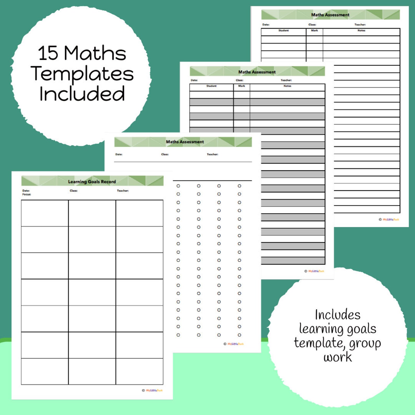 111 Teacher Assessment Record TEMPLATES - Geometric Theme - Etsy