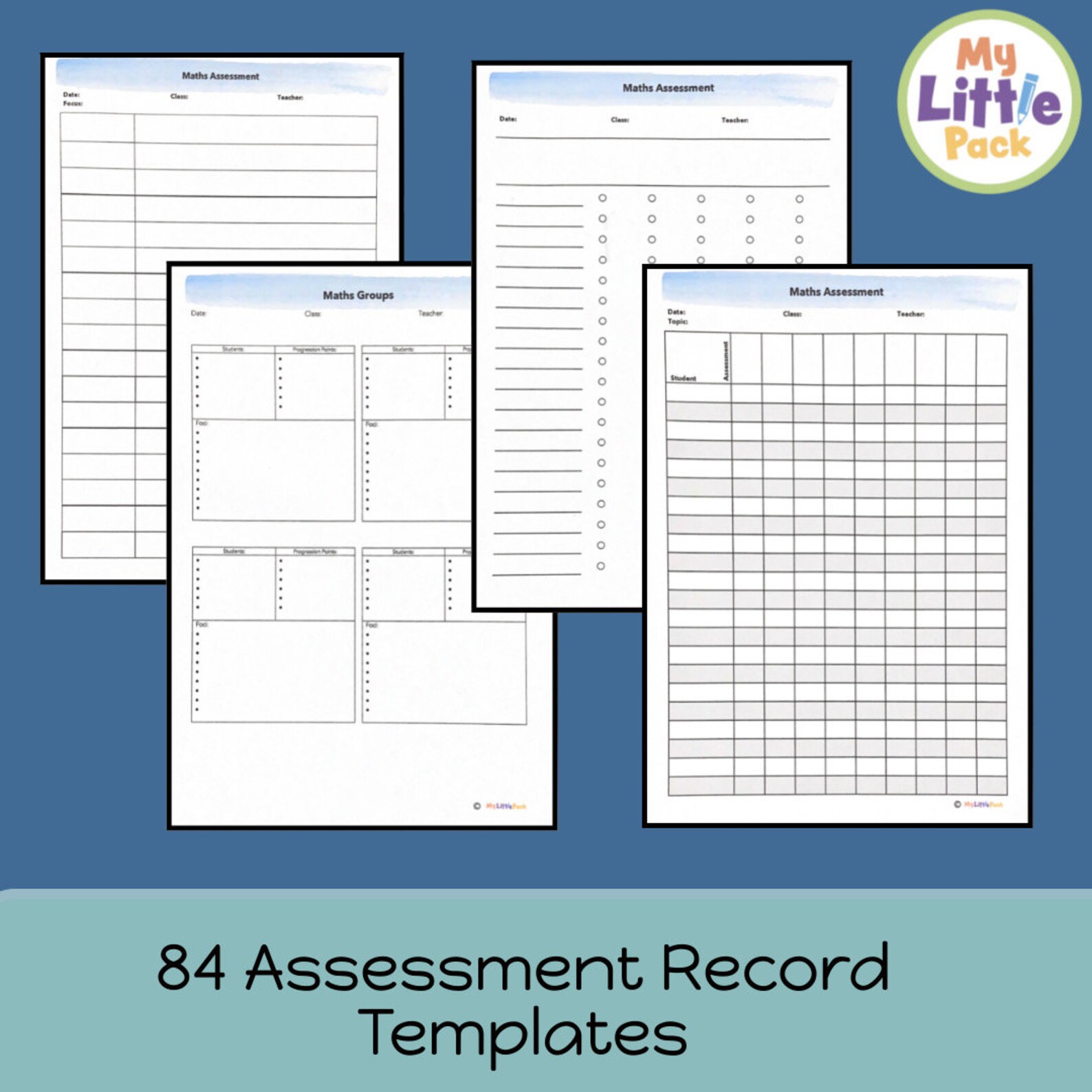 84 Teacher Assessment Record TEMPLATES - Watermark Theme - Etsy