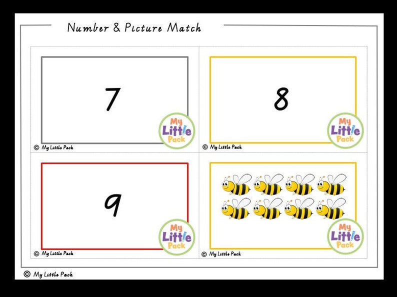 Alphabet and Number Match Cards - Etsy